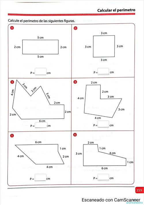 CALCULAR PERÍMETRO. Ficha interactiva | TopWorksheets