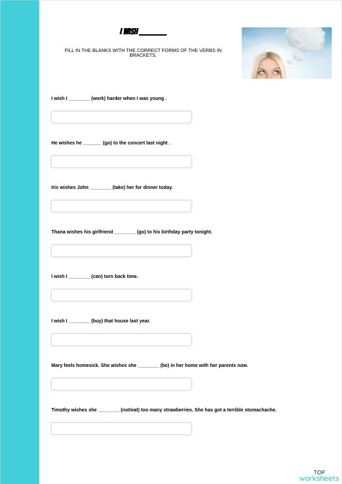 I wish ________. Interactive worksheet | TopWorksheets