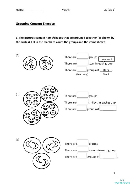 Introduction to Multiplication (25-1). Interactive worksheet ...