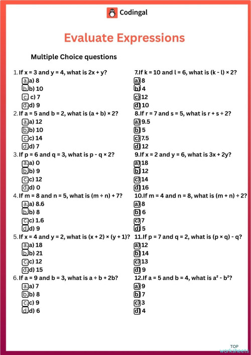 M_G05M12L33_WA02_Evaluating_Algebraic_Expressions_4. Interactive ...
