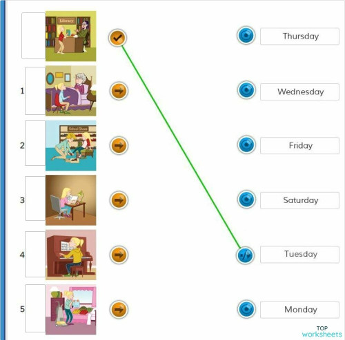 DAYS OF THE WEEK. Interactive worksheet | TopWorksheets