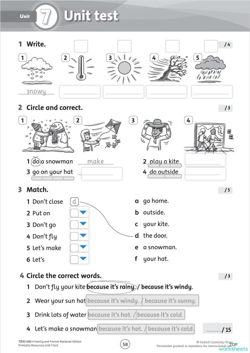 Family & Friends 4 Unit 7 _2. Interactive worksheet | TopWorksheets