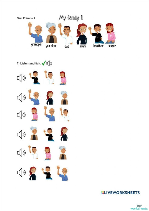 HOMEWORK MY FAMILY. Interactive worksheet | TopWorksheets