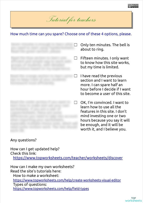 Tutorial For Teachers Interactive Worksheet Topworksheets