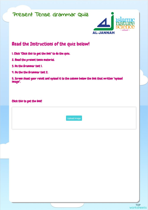 Present Tense Grammar Quiz. Interactive worksheet | TopWorksheets