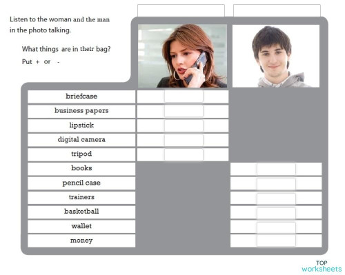 things we have. Interactive worksheet | TopWorksheets