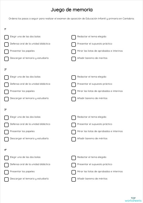 prueba de topworksheets. Ficha interactiva | TopWorksheets