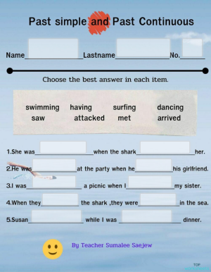 Past Simple and Past Continuous Tense. Interactive worksheet | TopWorksheets