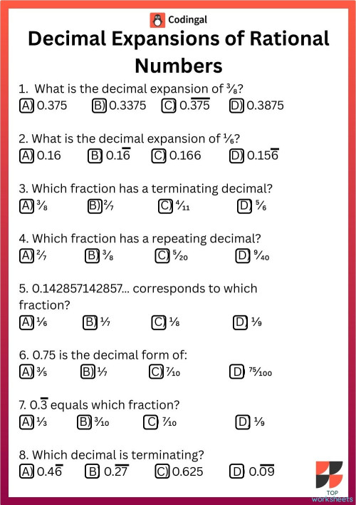 M_G08M01L03_WA02_Decimal_Expansions_of_Rational_Numbers_4. Interactive worksheet | TopWorksheets