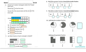 Chapter 12 Fractions EX 25. Interactive worksheet | TopWorksheets