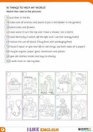 10 things to help my world. Interactive worksheet | TopWorksheets