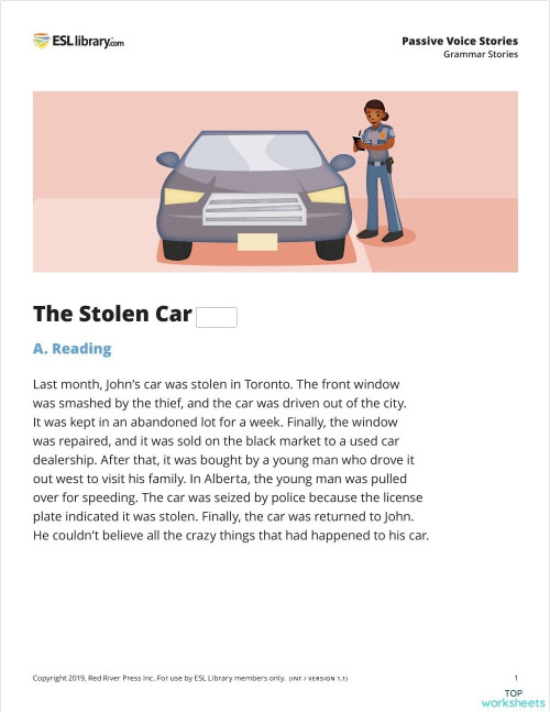 Reading comprehension A1. Interactive worksheet | TopWorksheets