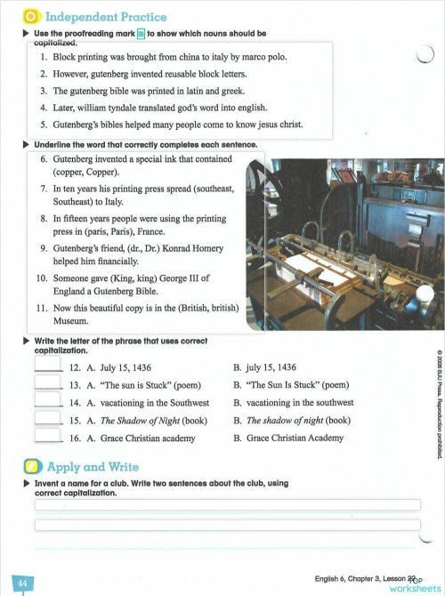 Lesson 22: Independent Practice Pg 44. Interactive worksheet ...
