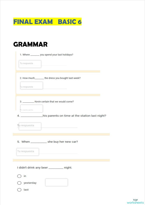 Be / have: fichas interactivas y ejercicios online | TopWorksheets