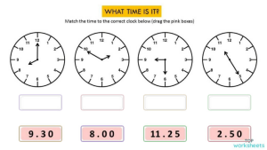 Year 2 Math | What time is it? (3). Interactive worksheet | TopWorksheets