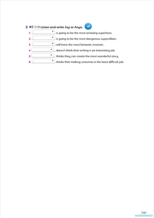 Listening comprehension: interactive worksheets and online exercises ...