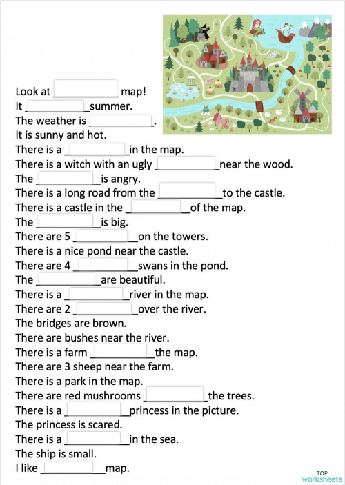 Fill in the gaps. Interactive worksheet | TopWorksheets