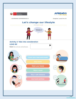 LET'S CHANGE OUR LIFESTYLES: ACTIVITY N° 2. Interactive worksheet ...