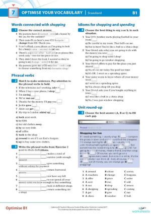 I° Grade Unit 7 Vocabulary Revision. Interactive worksheet | TopWorksheets