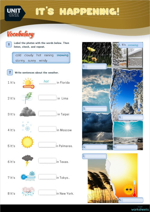 3rd It's happning. Interactive worksheet | TopWorksheets