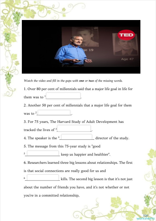 Azure / QR / 6B / Ted Talk 2. Interactive worksheet | TopWorksheets