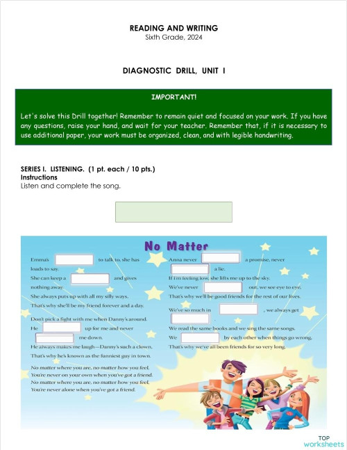 I reading 6. Interactive worksheet | TopWorksheets