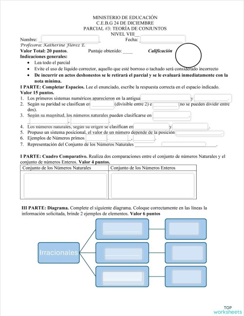 Ejercicio de conteo: Contemos los números de 3 en 3. Ficha interactiva ...