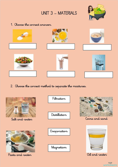 UNIT 3 - MIXTURES. Interactive worksheet | TopWorksheets