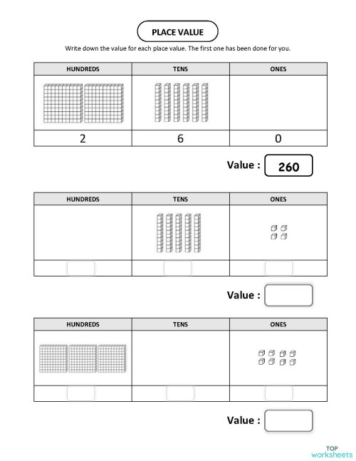 Year 2 Math | Place Value (2). Interactive worksheet | TopWorksheets