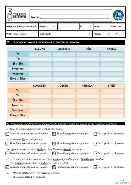 Ser Estar Tener Hay. Ficha interactiva | TopWorksheets