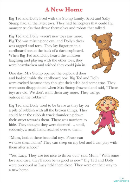 Lesson 52 A New Home. Interactive worksheet | TopWorksheets