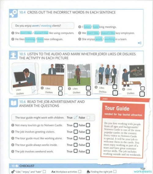 Business English 1 Course Book 10. Interactive worksheet | TopWorksheets