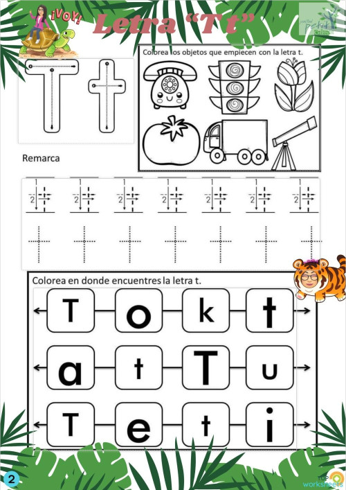 Letra "T t"_Mtra. Faby. Ficha interactiva | TopWorksheets