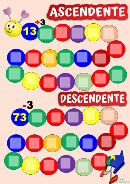 ASCENDENTE Y DESCENDENTE 3. Ficha interactiva | TopWorksheets