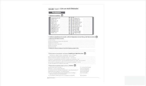 unité 03 (cahier). Fiche interactive | TopWorksheets