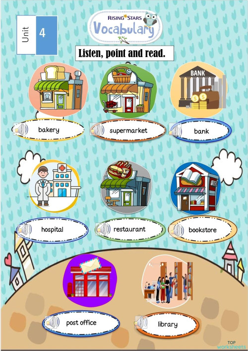 Unit 4 In My Community. Interactive worksheet | TopWorksheets