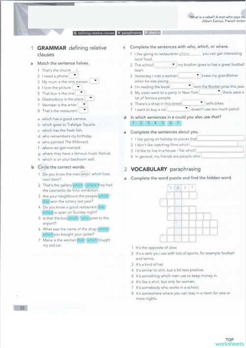 SL/ Azure / 2C. Interactive worksheet | TopWorksheets