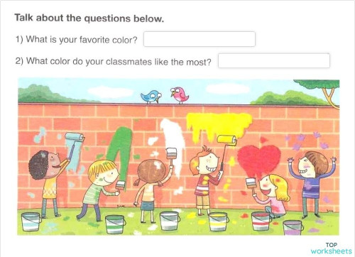 What's your favorite color?. Interactive worksheet | TopWorksheets