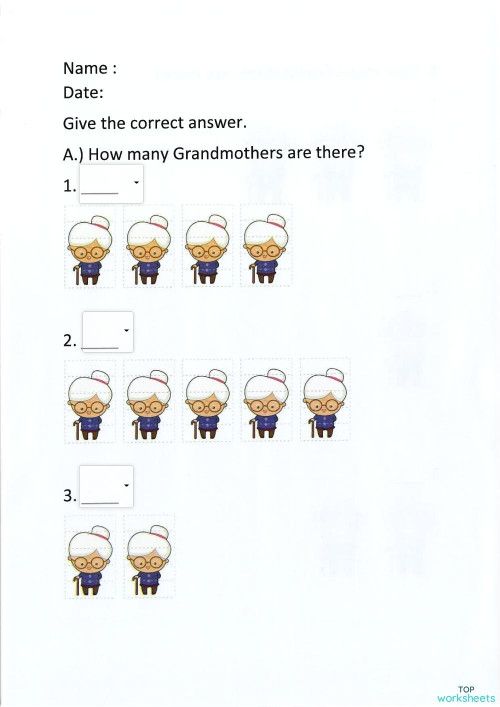 Counting numbers. Interactive worksheet | TopWorksheets