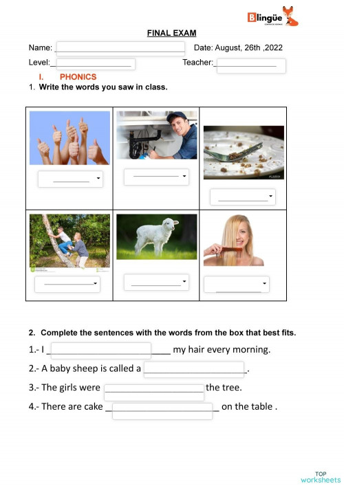 Final exam movers 9. Interactive worksheet | TopWorksheets