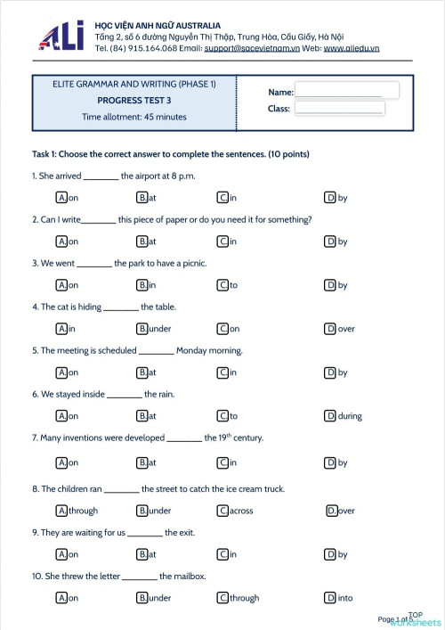 1EGK_L12_Progress Check 3. Interactive worksheet | TopWorksheets