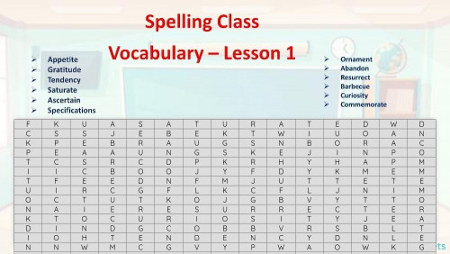 Spelling Class - Lesson 1. Interactive worksheet | TopWorksheets