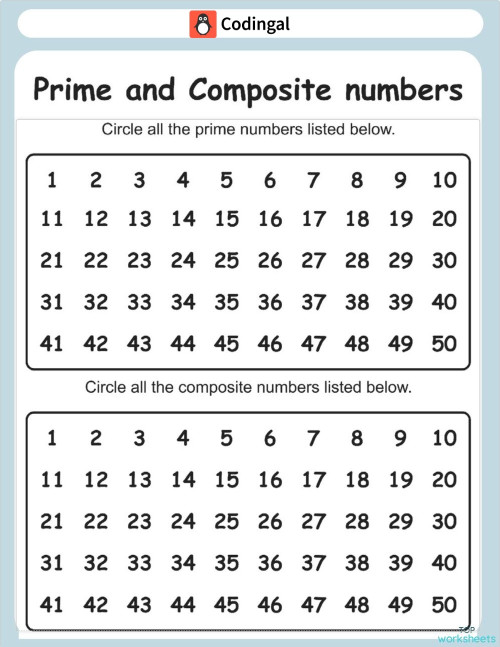 M_G04M06L16_WC02_Prime and Composite Sorting. Interactive worksheet ...