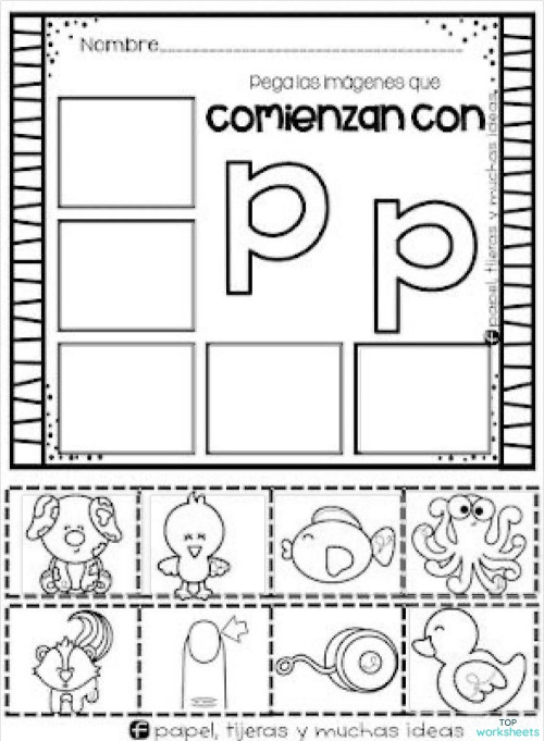 objetos con p. Ficha interactiva | TopWorksheets