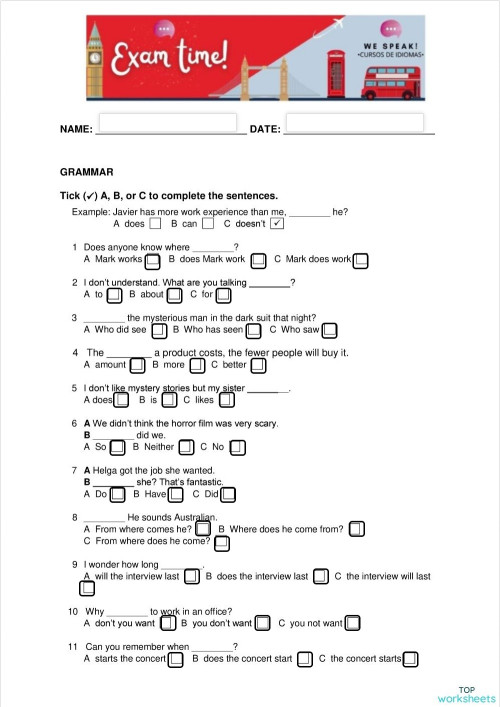PLACE NAMES. Interactive worksheet | TopWorksheets