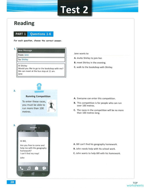 A2 - Simply - Test 2. Interactive worksheet | TopWorksheets