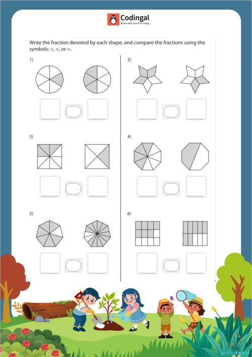 M_G03M19L42_WA01_Compare_fractions_visually_3. Interactive worksheet ...