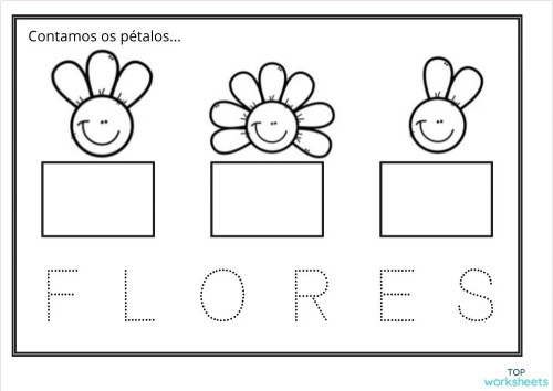 Conteo flores act + asamblea 1. Ficha interactiva | TopWorksheets