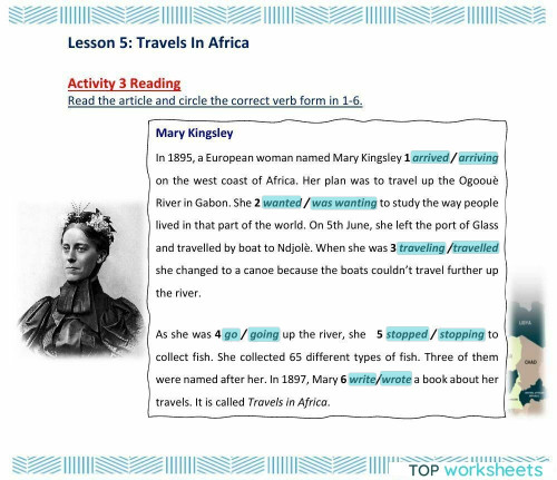 Access 8 - Expeditions - Travels to Africa - L 5. Interactive worksheet ...