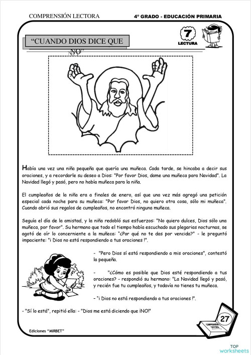 lectura 4to grado. Ficha interactiva | TopWorksheets